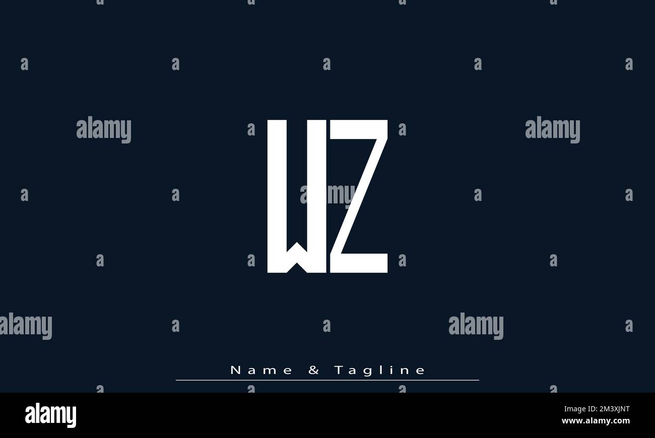 Alphabet letters Initials Monogram logo WZ , ZW Stock Vector Image ...