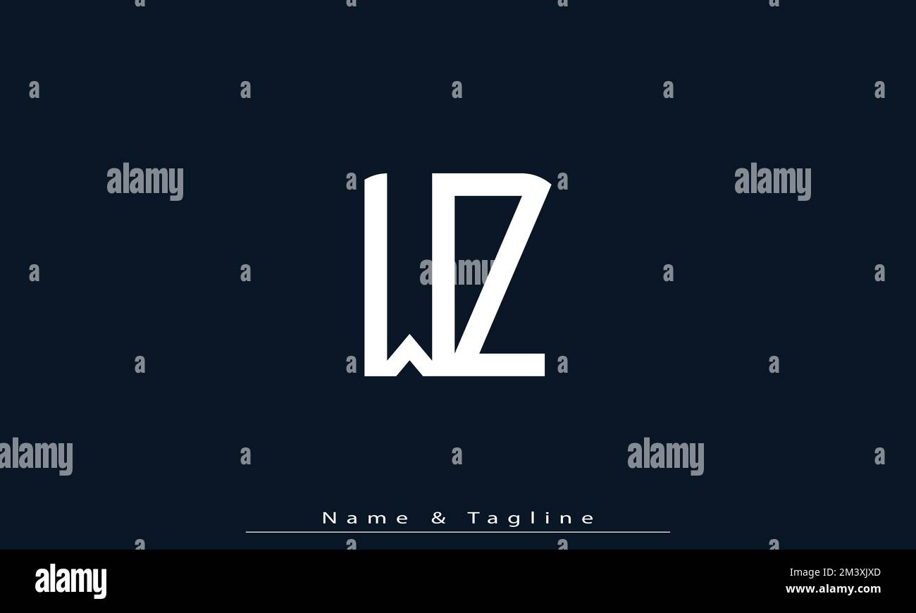 Alphabet letters Initials Monogram logo WZ , ZW Stock Vector Image ...