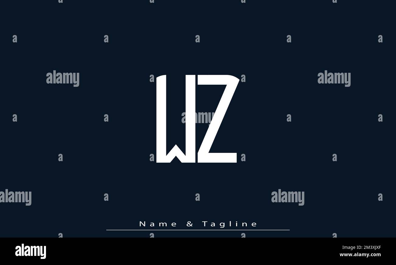 Alphabet letters Initials Monogram logo WZ , ZW Stock Vector Image ...