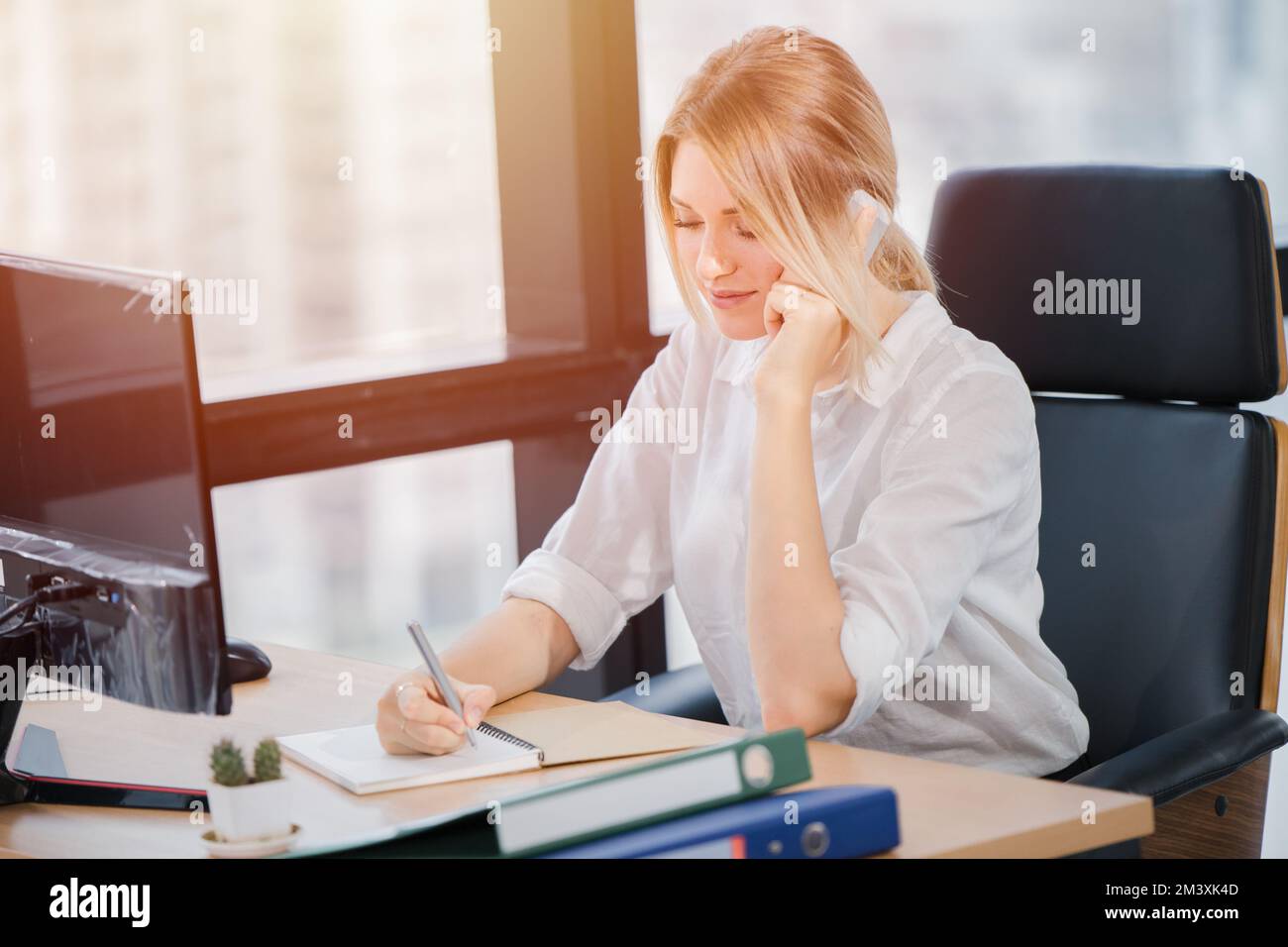 office employee sale marketing working phone calling customer service ...