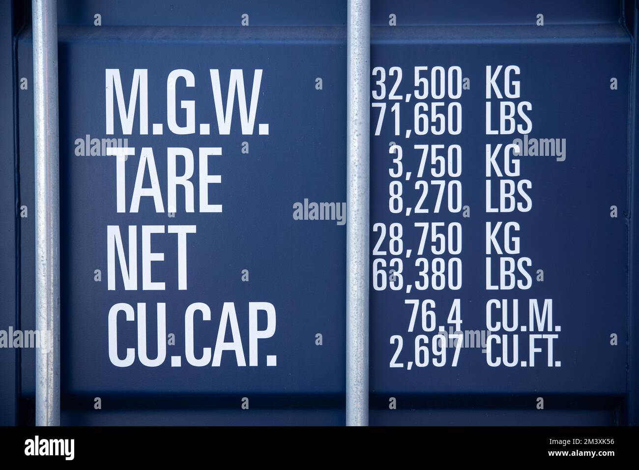 text details shown on a CSC plate by the Convention for Safe Containers ...