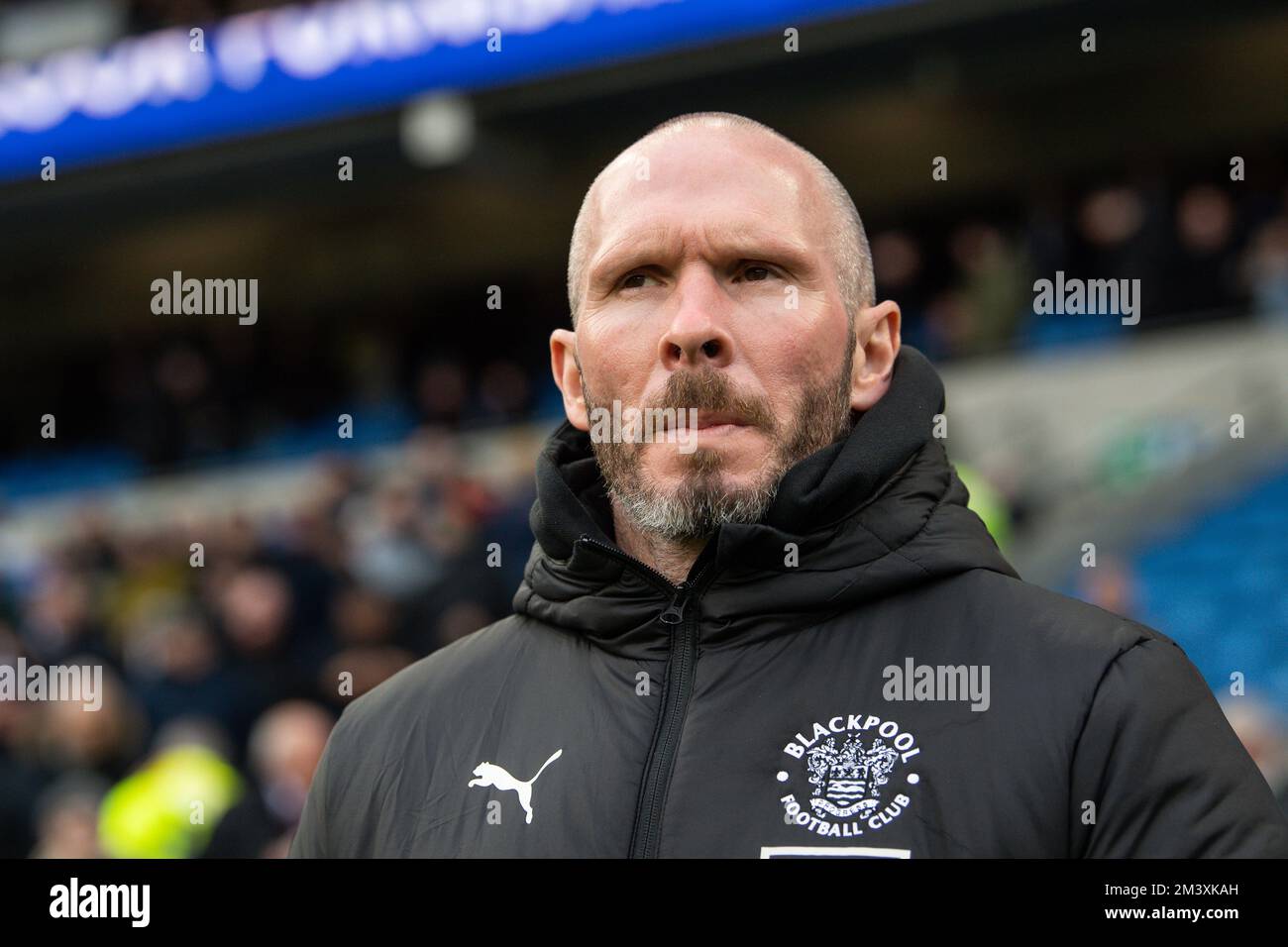 Michael Appleton manager of Blackpool during the Sky Bet Championship ...
