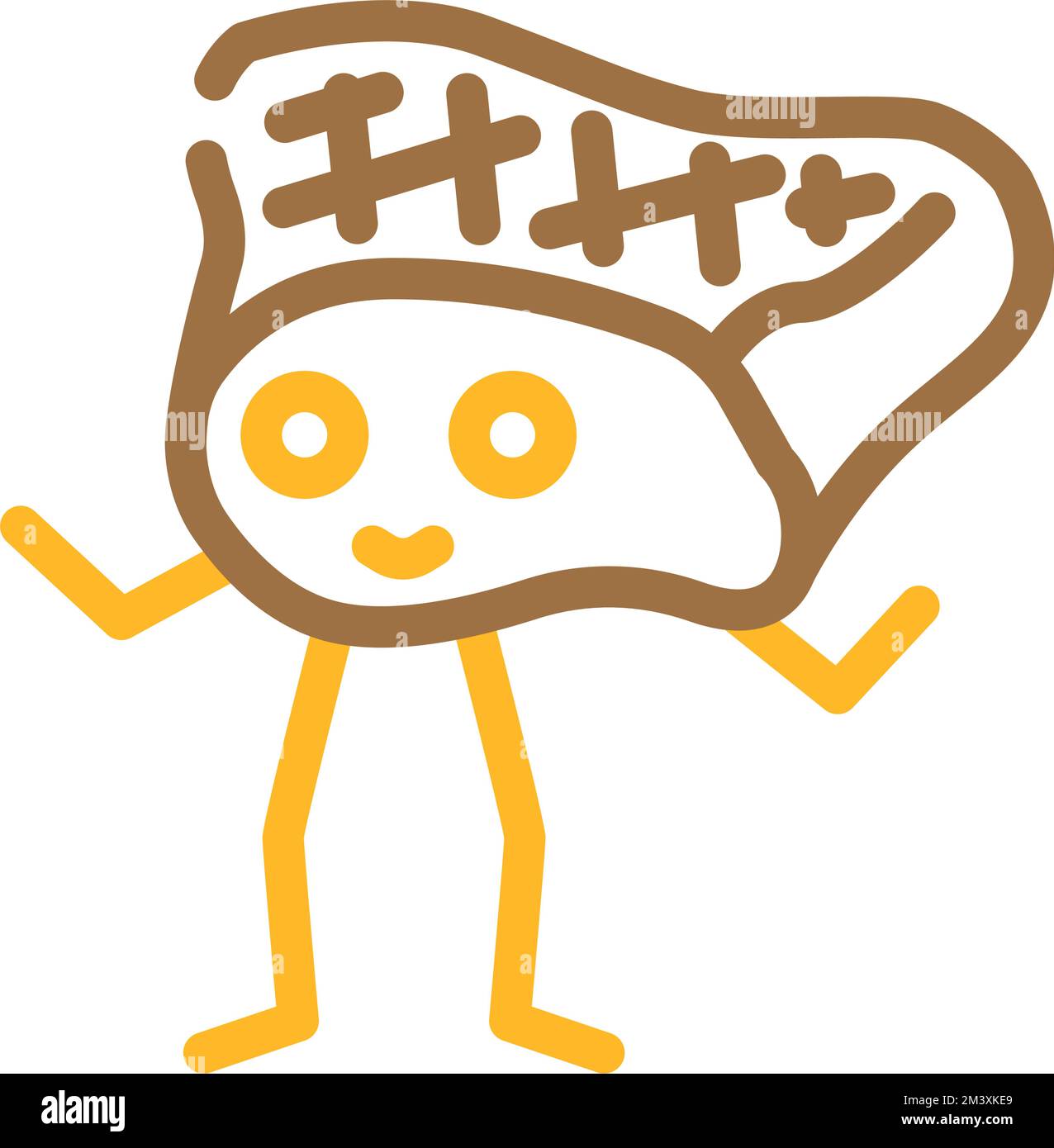 smoked meat character color icon vector illustration Stock Vector Image ...