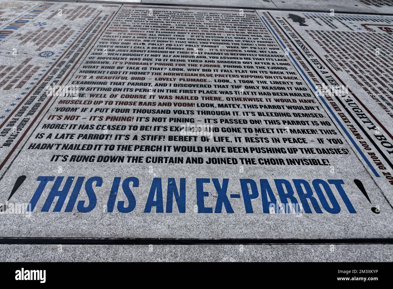 Blackpool comedy pavement carpet Stock Photo - Alamy