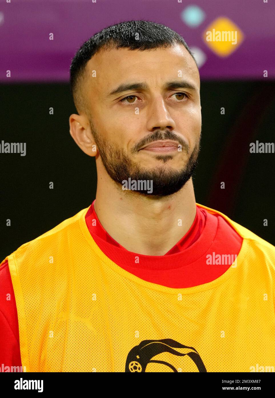 Morocco's Romain Saiss ahead of the FIFA World Cup third place play-off ...