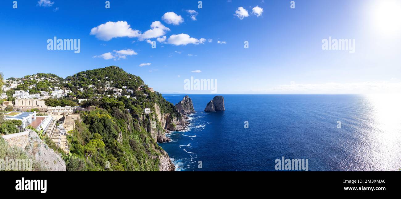 Touristic Town on Capri Island in Bay of Naples, Italy Stock Photo - Alamy