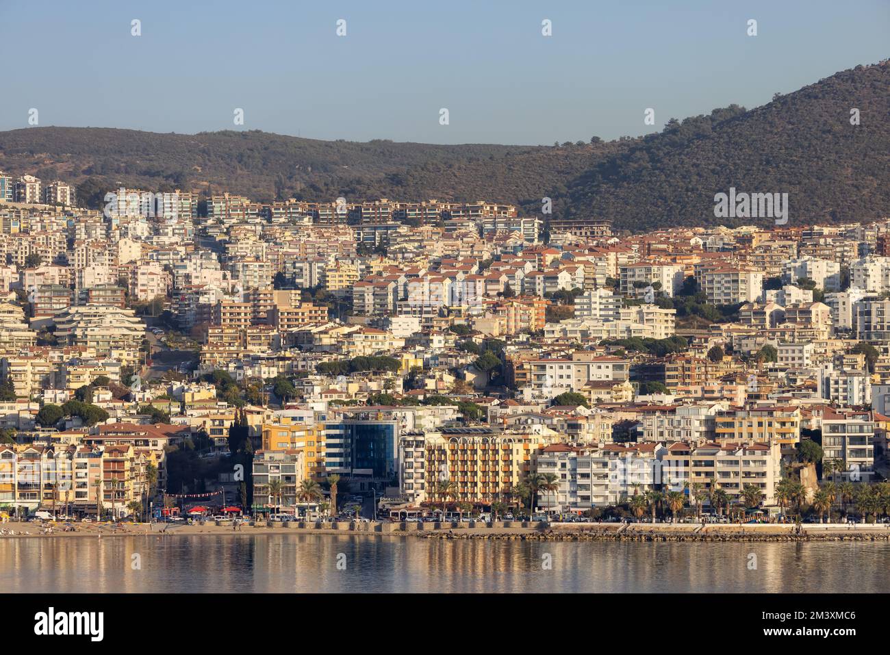 Homes and Buildings in a Touristic Town by the Aegean Sea. Kusadasi ...