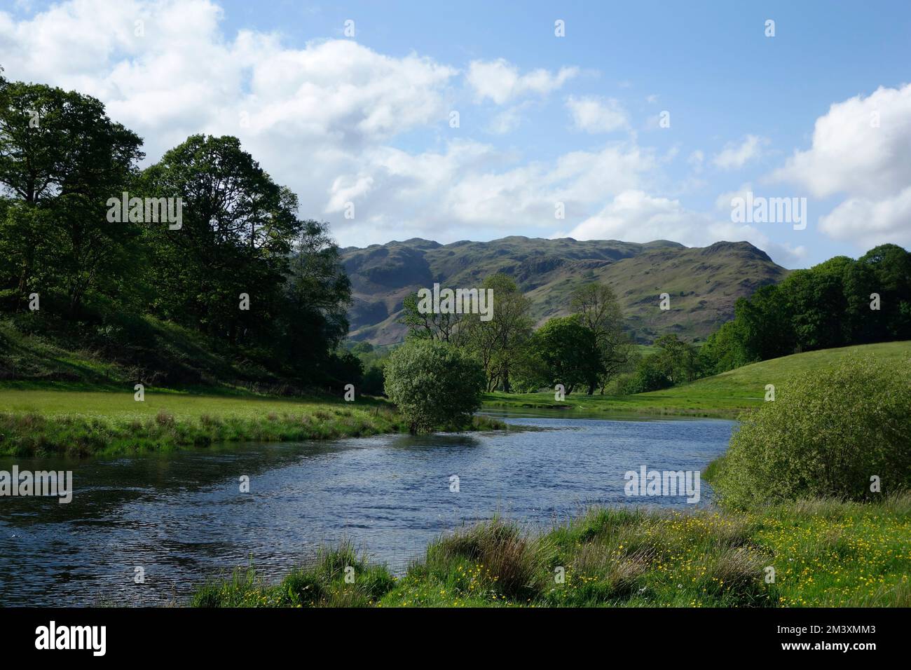 River Brathay, Nr Elter Water, Lake District National Park, Cumbria ...