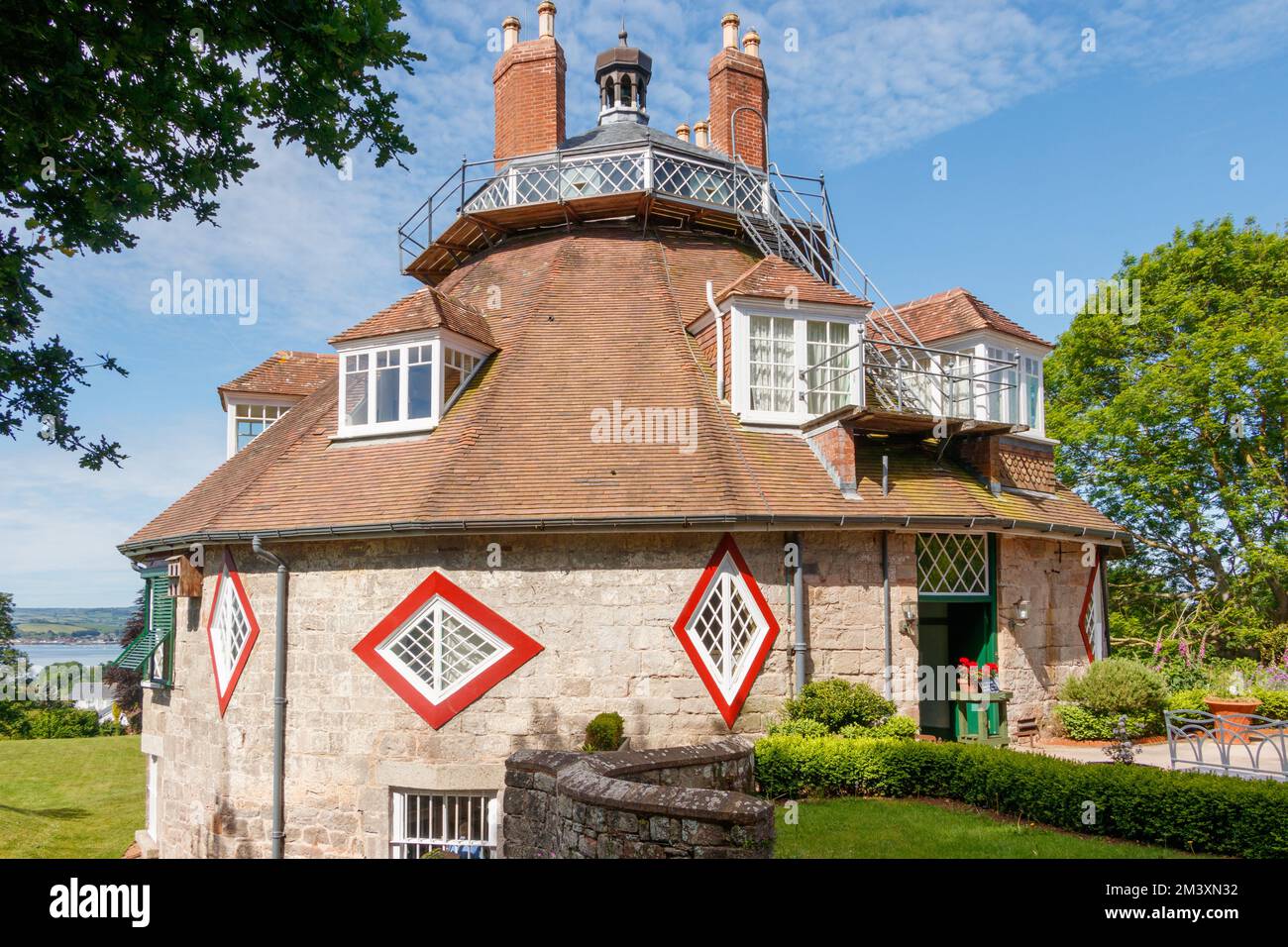A la ronde. round 16 sided quirky house national trust near exmouth ...