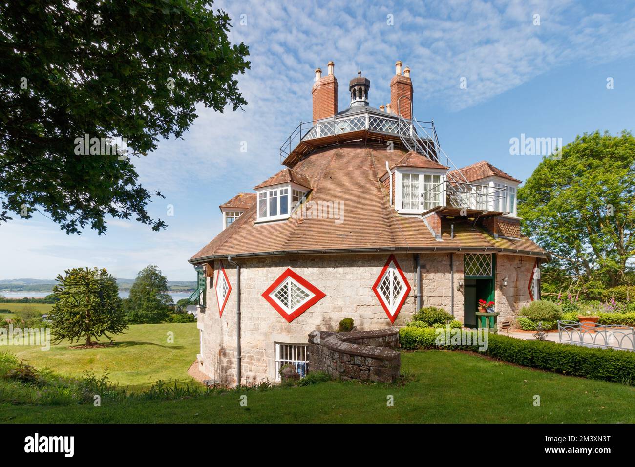 A la ronde. round 16 sided quirky house national trust near exmouth ...