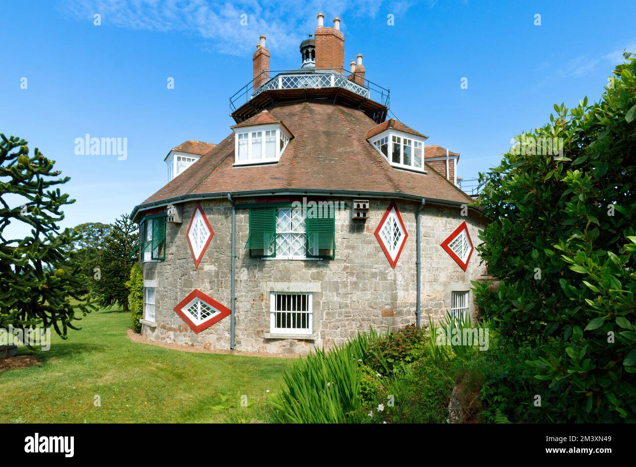 A la ronde. round 16 sided quirky house national trust near exmouth ...