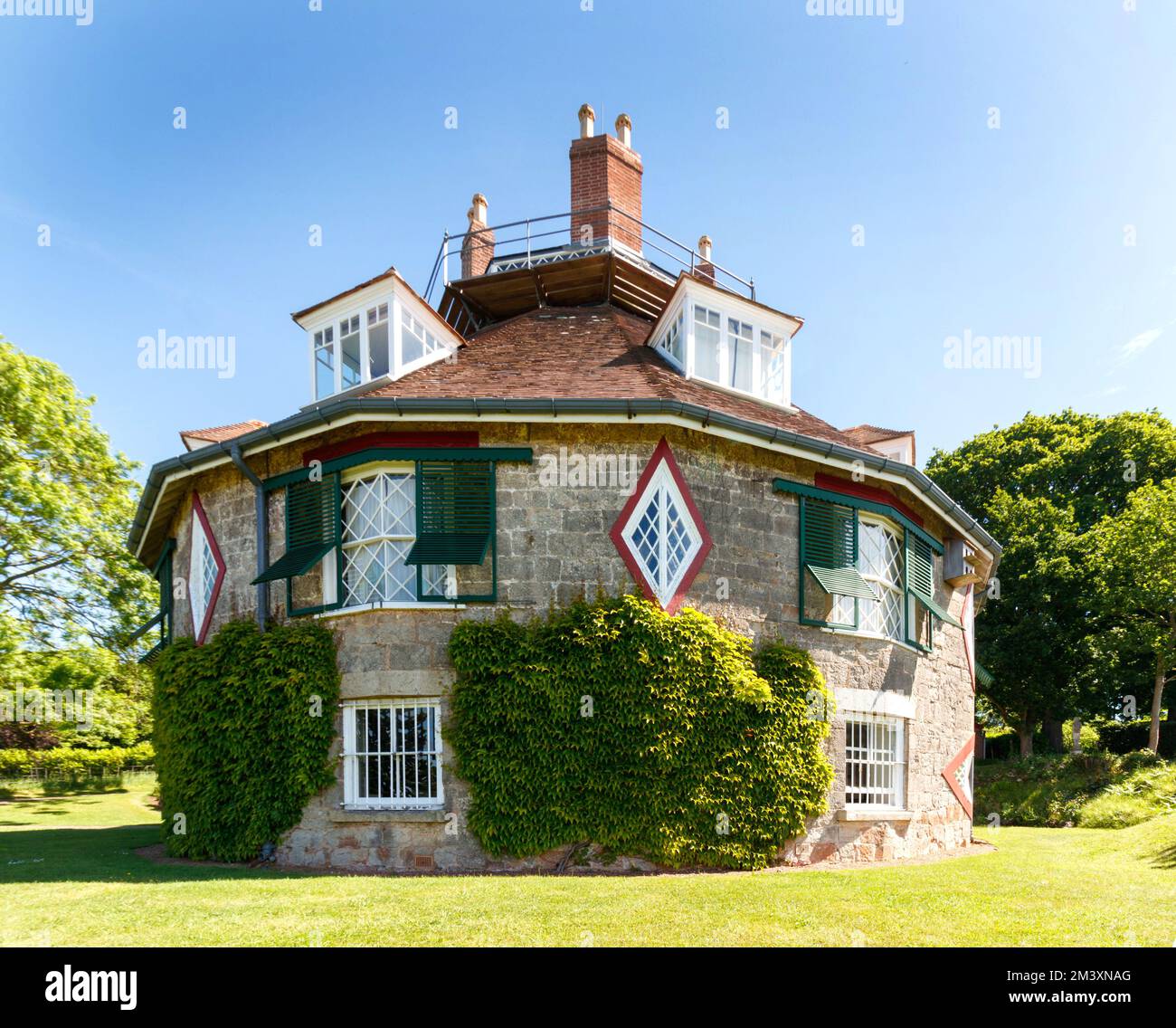 A la ronde. round 16 sided quirky house national trust near exmouth ...