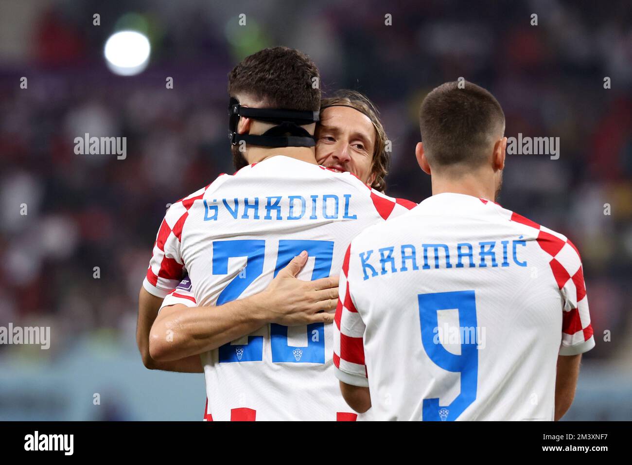 DOHA, QATAR - DECEMBER 17: Josko Gvardiol of Croatia celebrate with ...