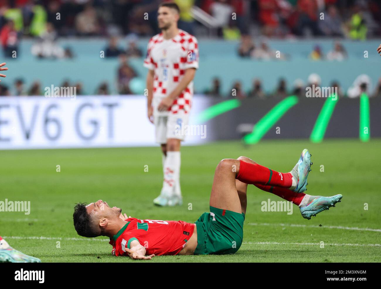 DOHA, QATAR - DECEMBER 17: Achraf Dari of Morocco celebrate after ...