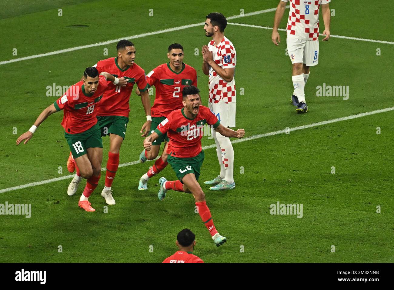 Doha, Qatar. 18th Dec, 2022. Achraf Dari of Morocco during Croatia v ...