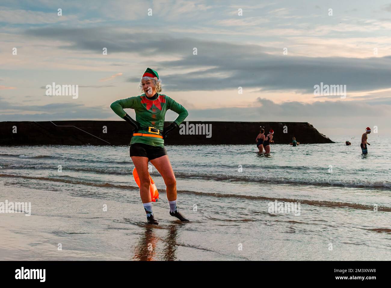 Cold swim woman hi-res stock photography and images - Alamy