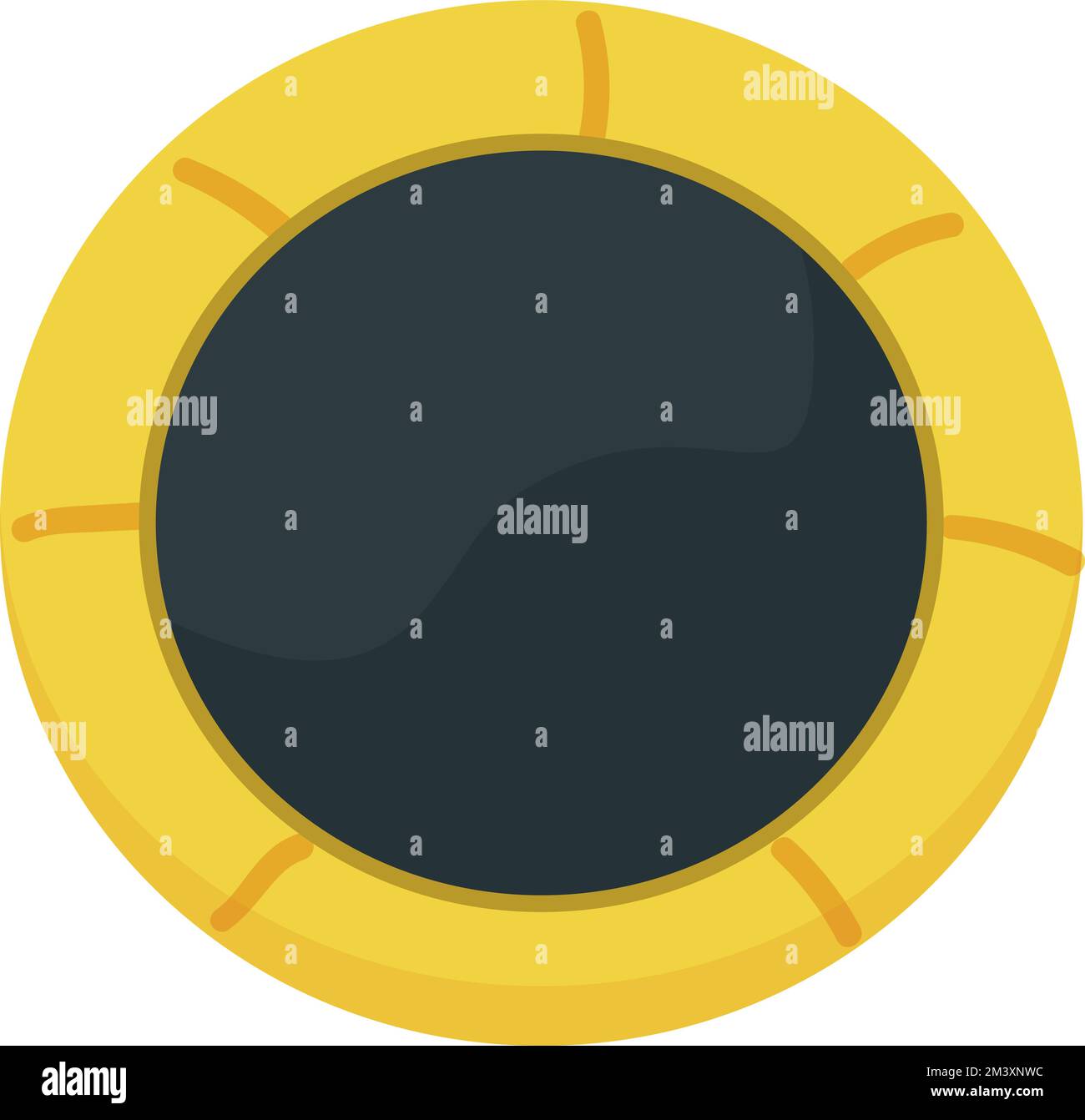 Yellow trampoline icon cartoon vector. Elastic jump Stock Vector Image ...