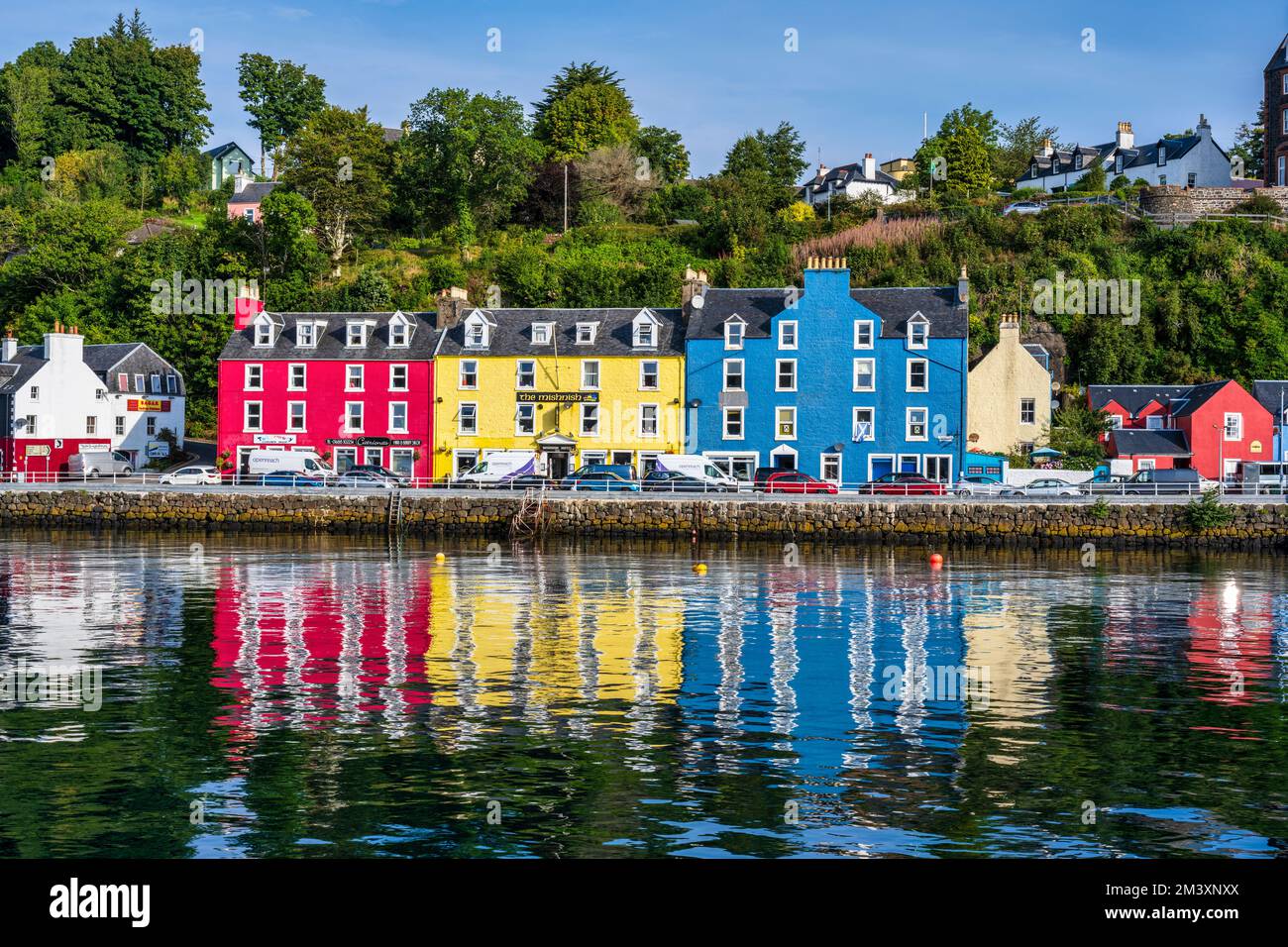 Colourful buildings on Main Street with Mishnish Hotel in the centre ...
