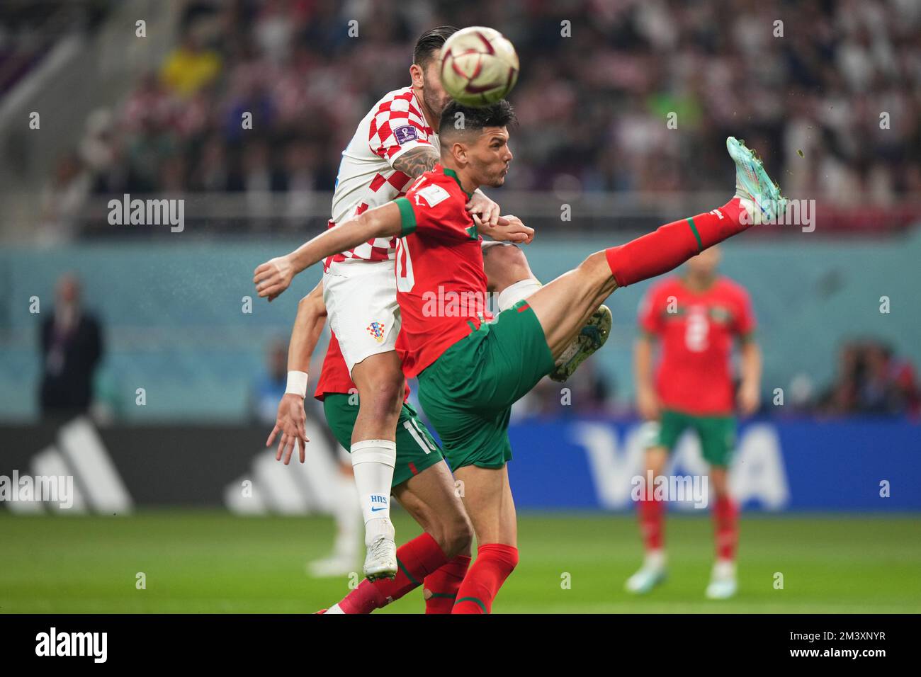 Achraf Dari of Morocco during the FIFA World Cup Qatar 2022 match, Play ...