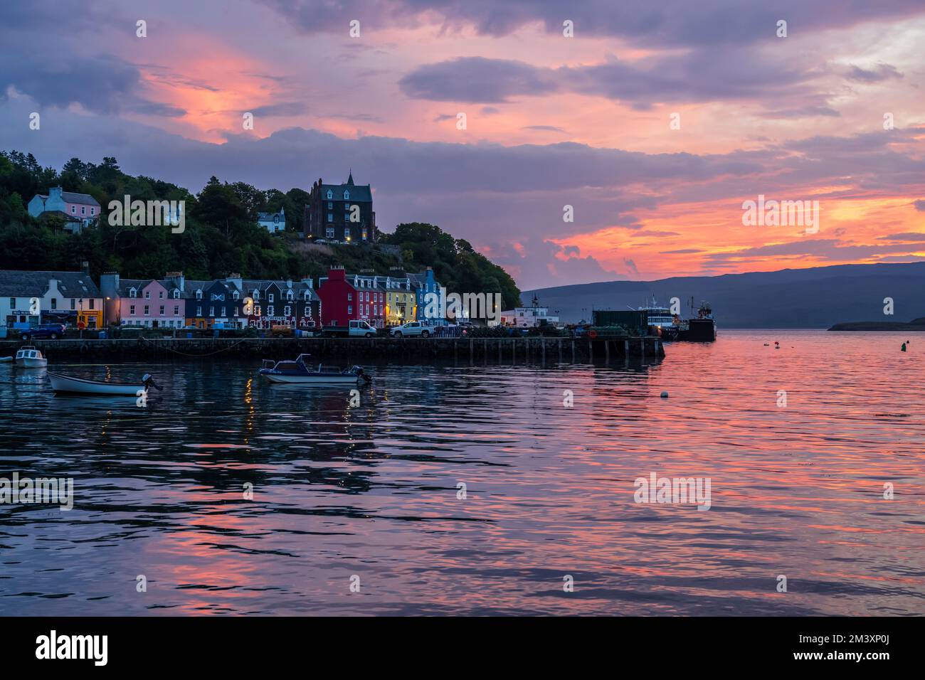 Tobermory harbour and waterfront at dawn - Tobermory, Isle of Mull ...