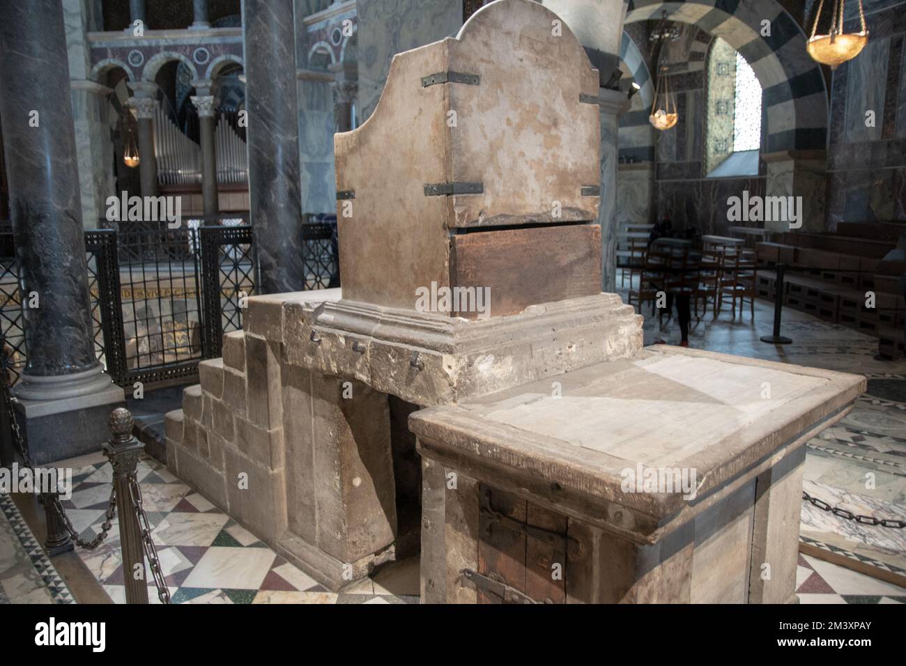The Aachen Royal Throne is a throne erected in the 790s by order of ...