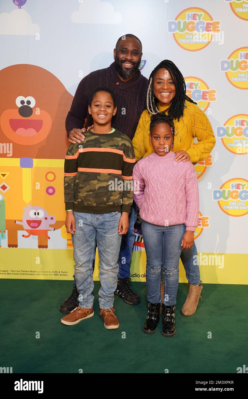 EDITORIAL USE ONLY Joanna Adeyinka-Burford alongside her partner ...