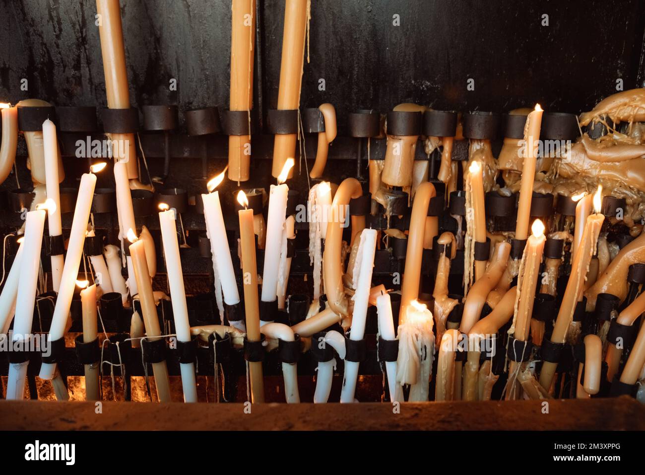 Offering Candles at Sanctuary of Fatima - Fatima, Portugal Stock Photo ...