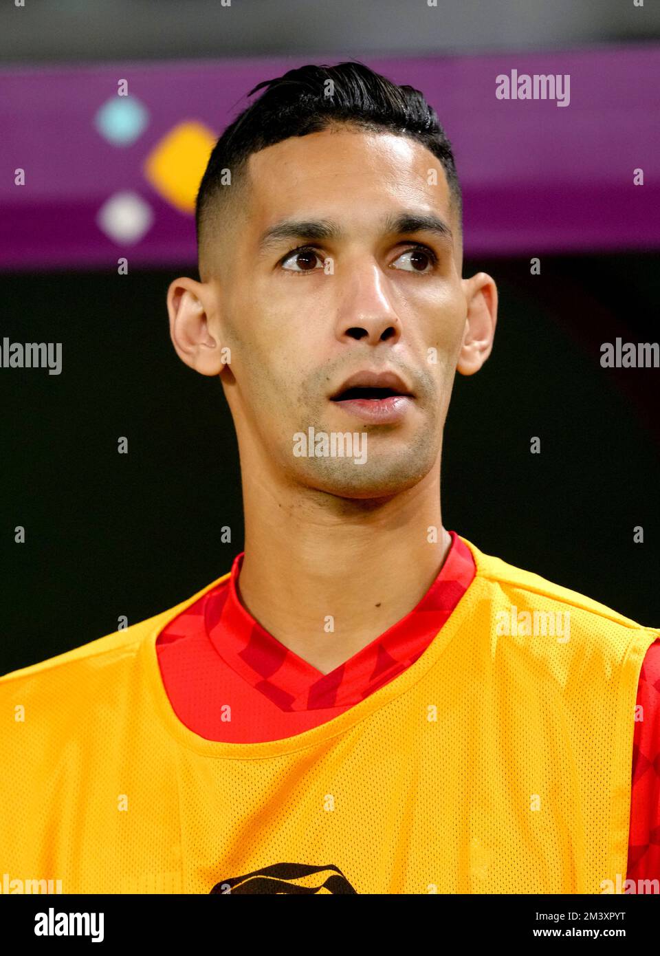 Morocco's Badr Benoun ahead of the FIFA World Cup third place play-off ...