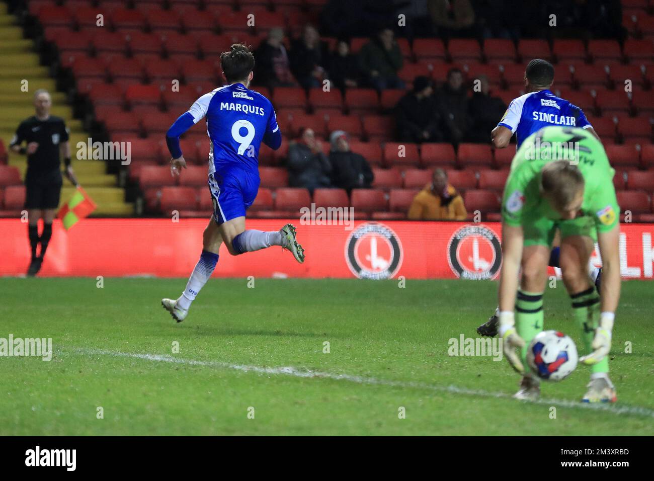 London, UK. 17th Dec, 2022. GOAL: John Marquis of Bristol Rovers levels ...