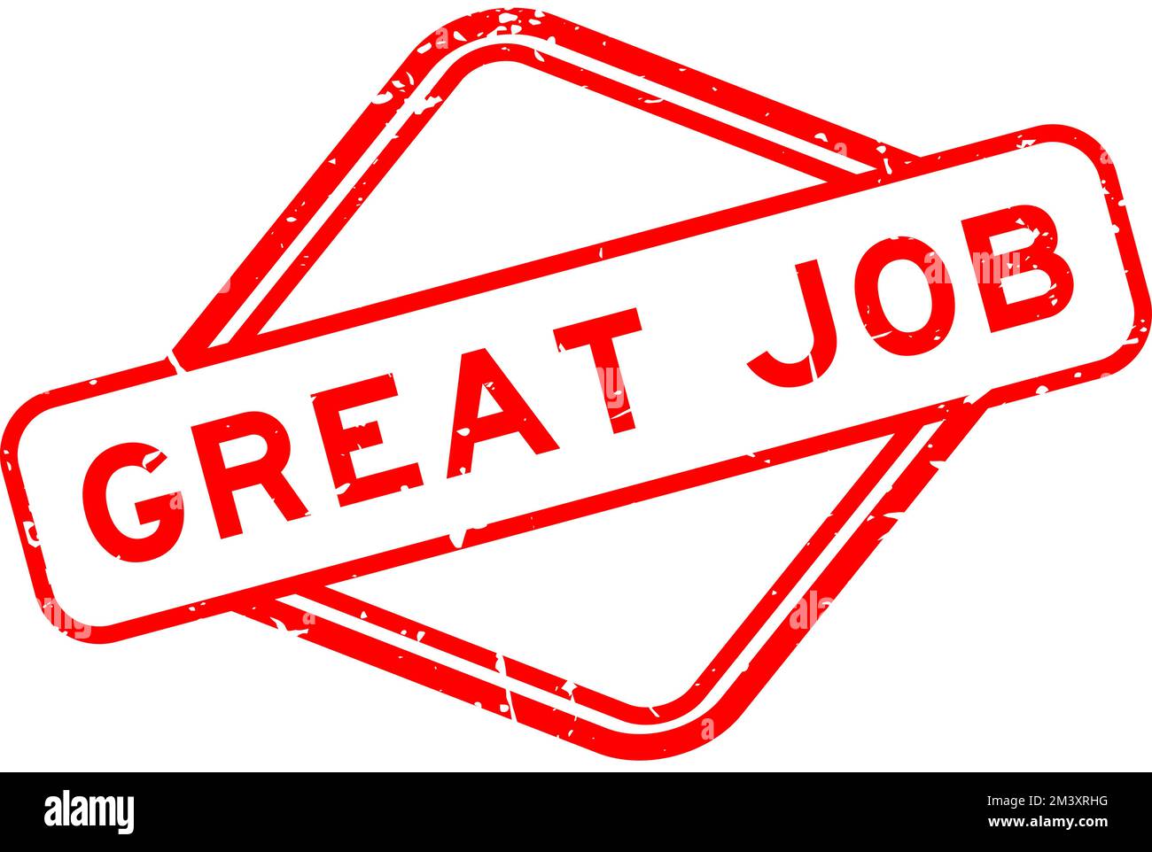 Grunge red great job word rubber seal stamp on white background Stock ...