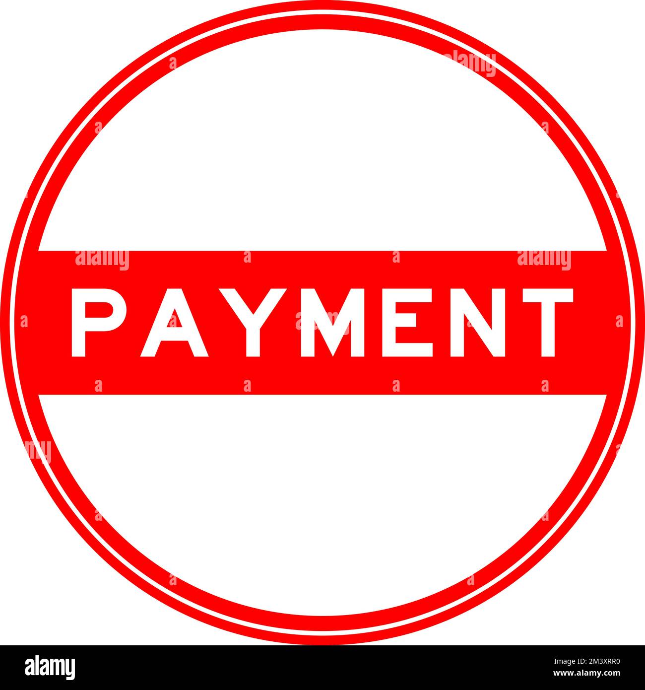 Red color round seal sticker in word payment on white background Stock ...