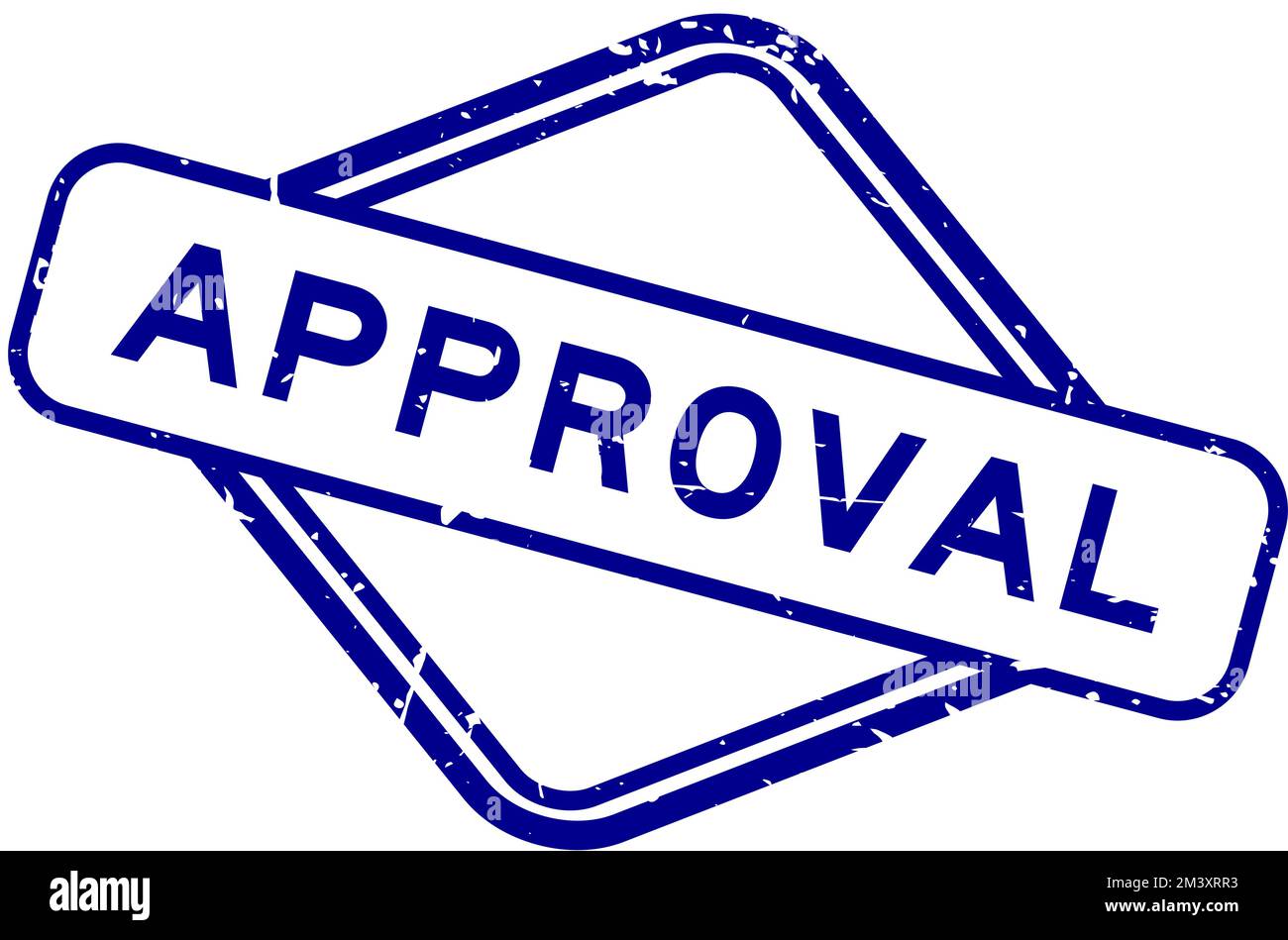 Grunge blue approval word rubber seal stamp on white background Stock ...