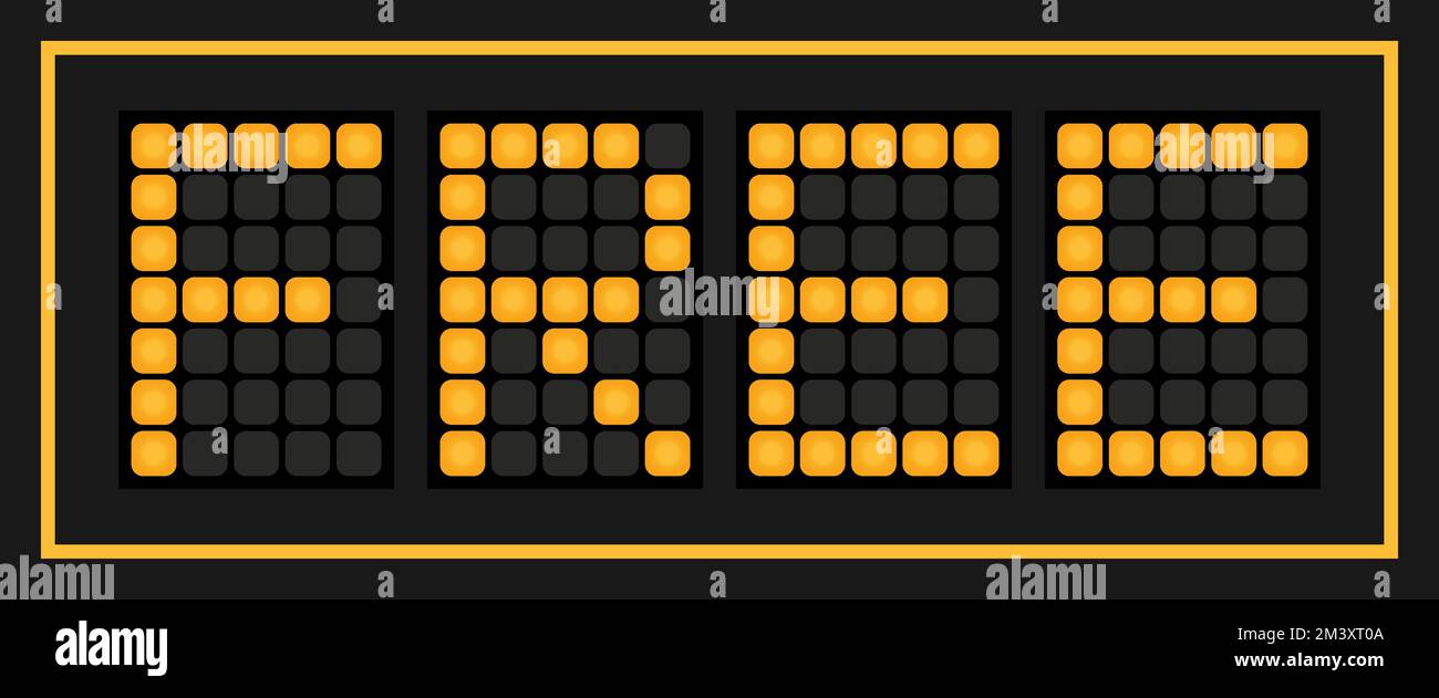 Orange color led banner in word on black background Stock Vector Image ...