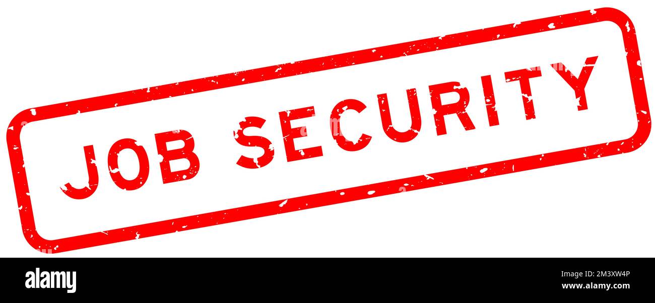 Grunge red job security word square rubber seal stamp on white background Stock Vector Image ...