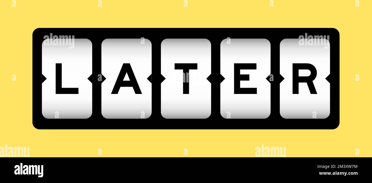 Black color in word later on slot banner with yellow color background ...