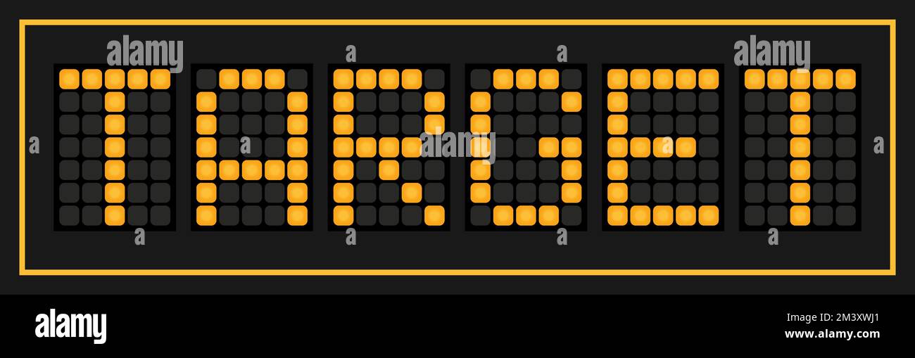 Orange color led banner in word target on black background Stock Vector ...