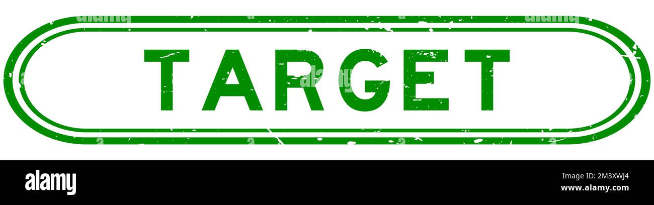 Grunge green target word rubber seal stamp on white background Stock ...