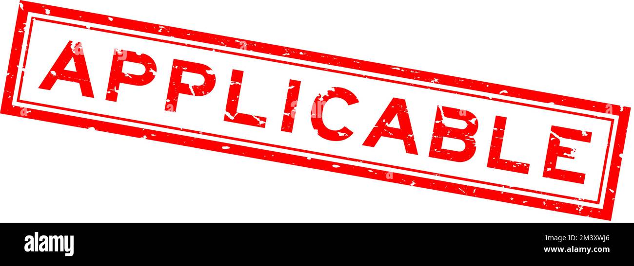 Grunge red applicable word square rubber seal stamp on white background Stock Vector Image & Art ...