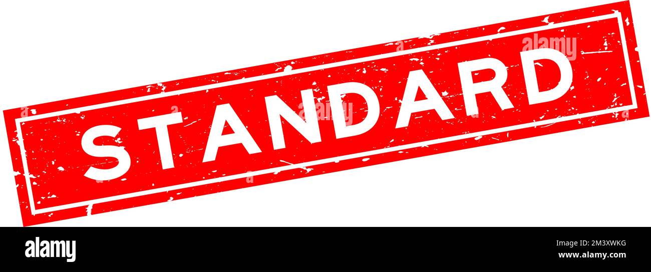 Grunge red standard word square rubber seal stamp on white background Stock Vector Image & Art ...