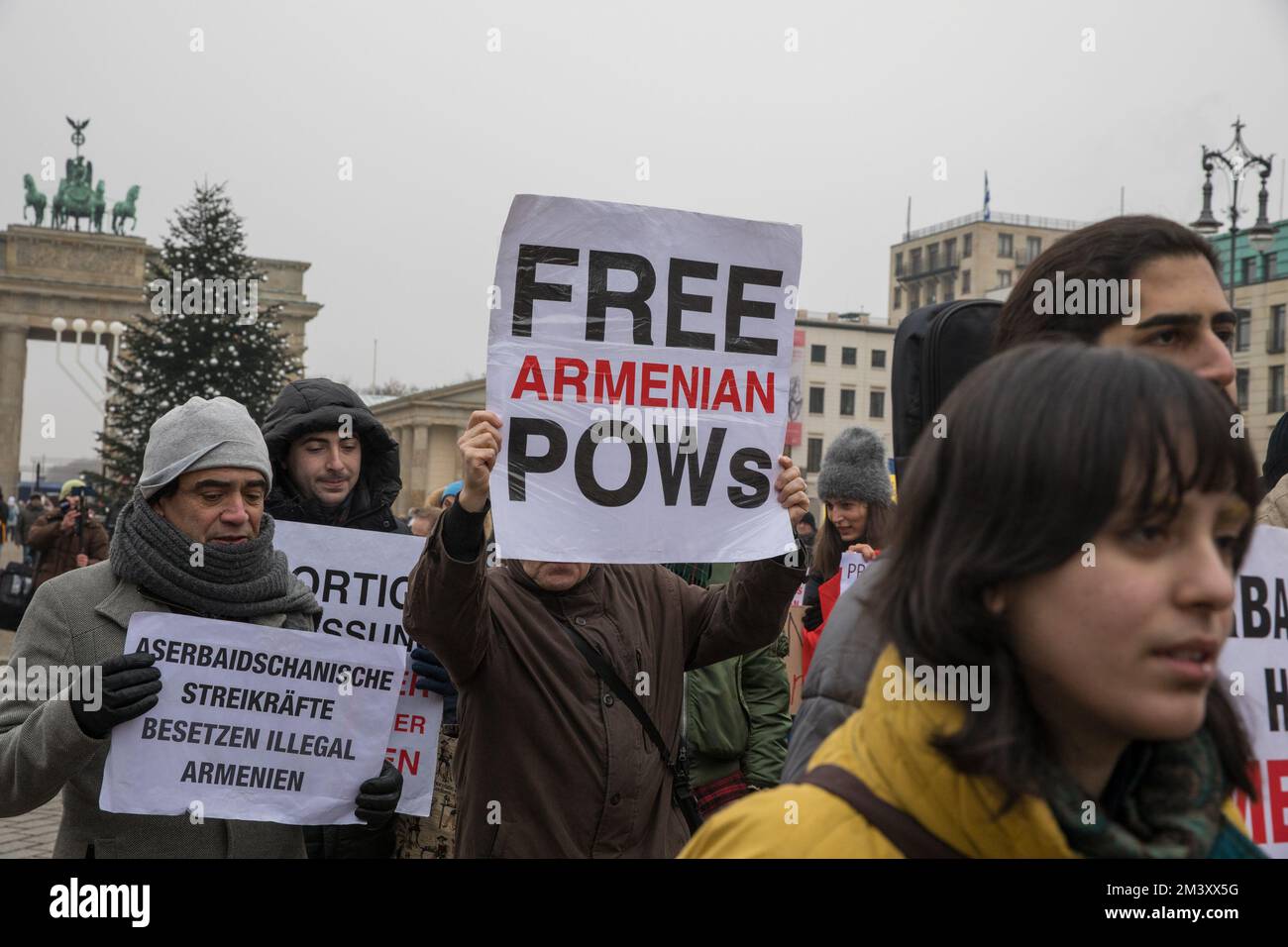 On December 17, 2022, protesters gathered at the Brandenburg Gate in ...