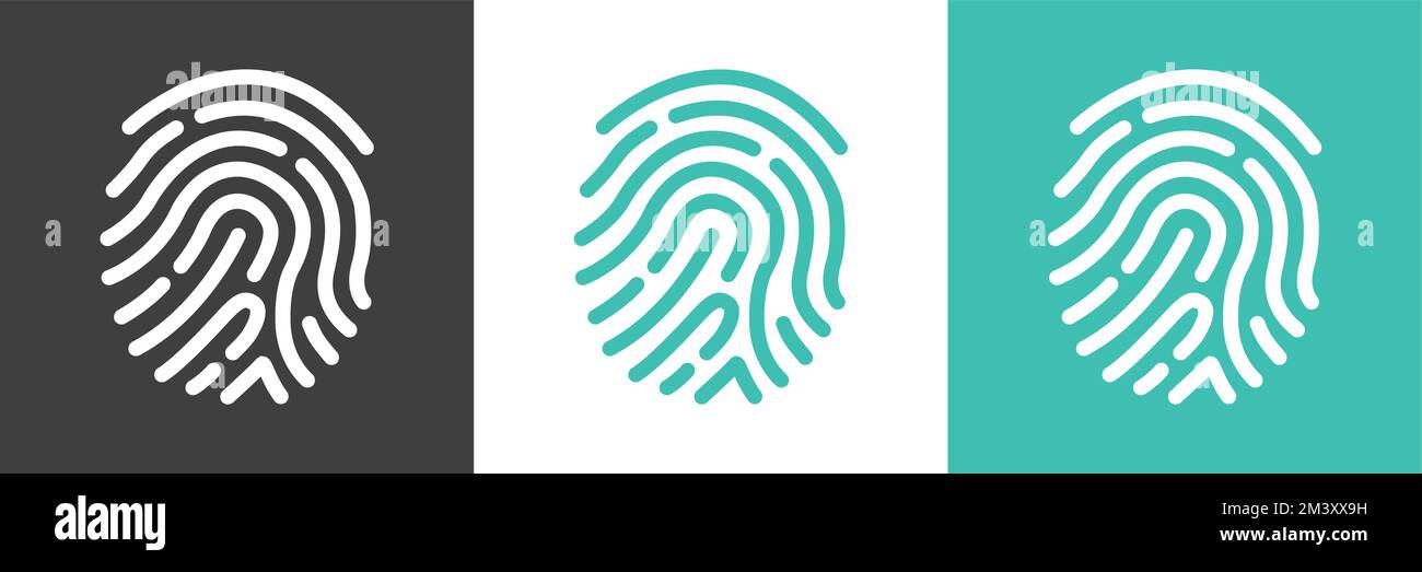 Fingerprint Thumb Print Colorful Vector Icon Illustration Stock Vector ...