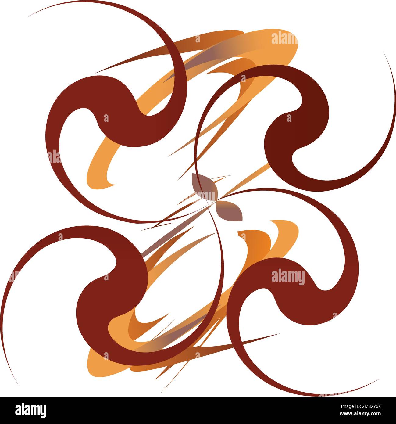 A flower, minimal graphic illustration. For poster, brochure, print and ...