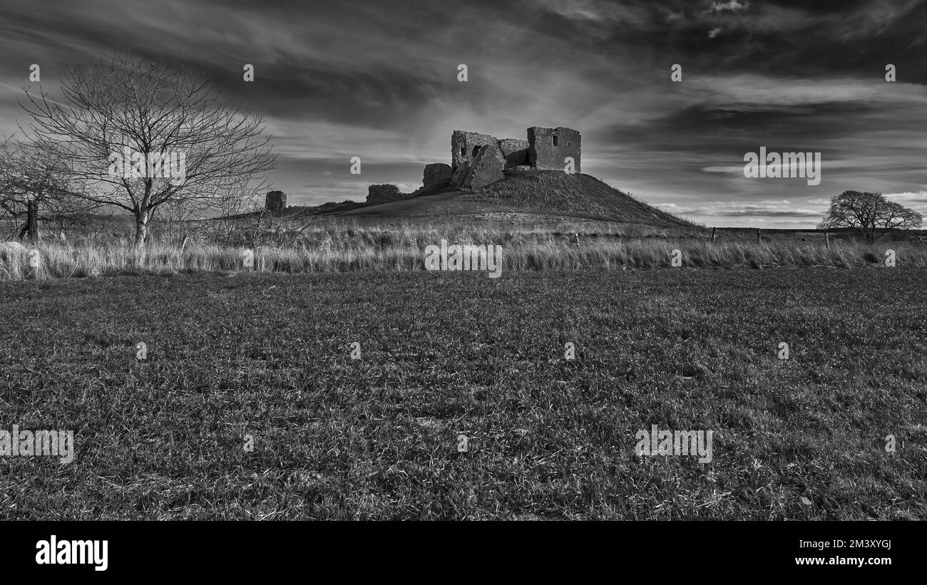 Duffus Castle, Monochrome Stock Photo - Alamy
