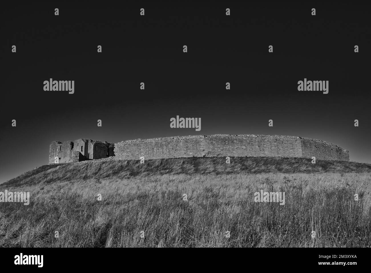 Duffus Castle, Monochrome Stock Photo - Alamy