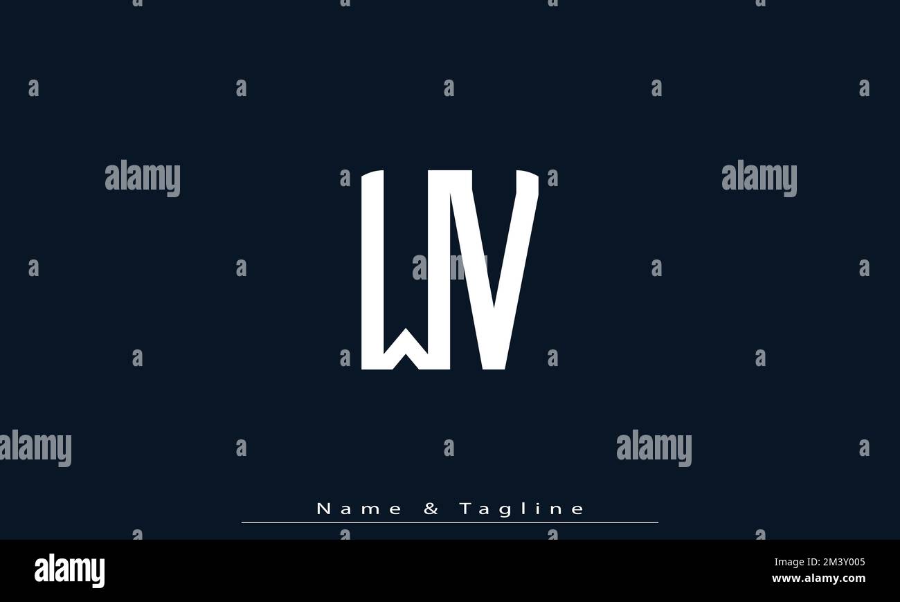 Alphabet letters Initials Monogram logo WV , VW Stock Vector Image ...