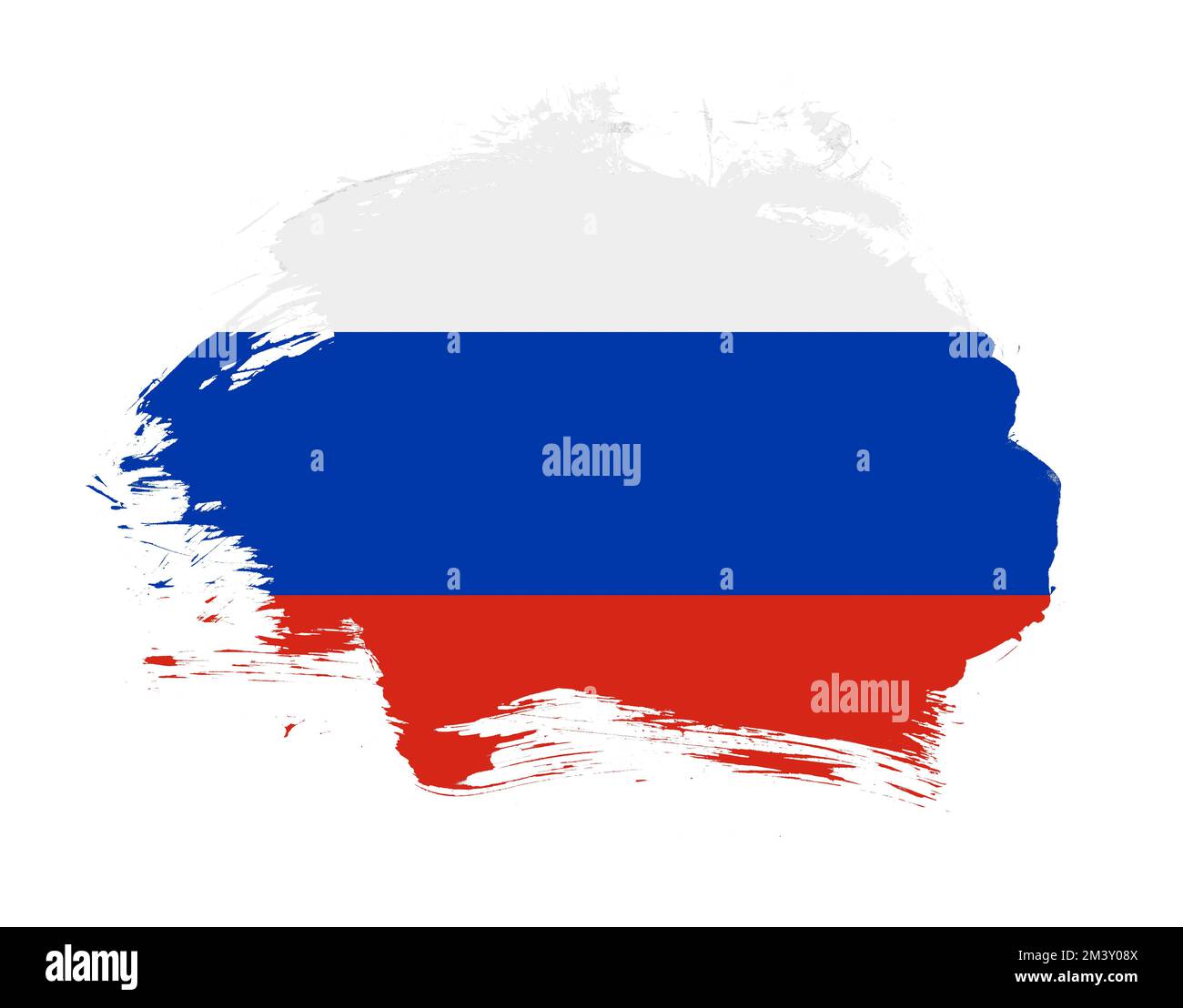 Russia flag painted brush stroke hi-res stock photography and images ...
