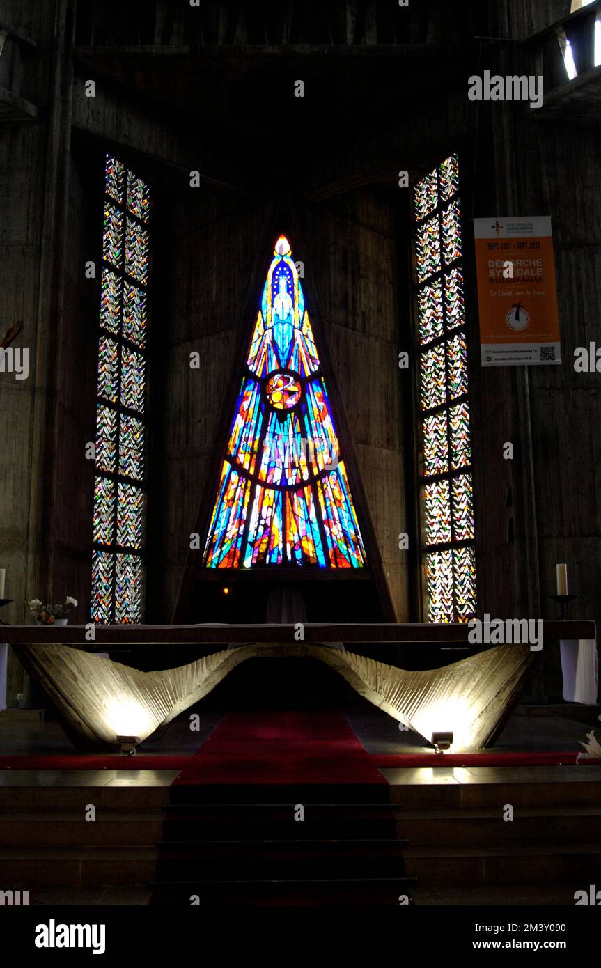 MODERN ARCHITECTURE - ROYAN CATHEDRAL - CHARENTE MARITIME FRANCE ...