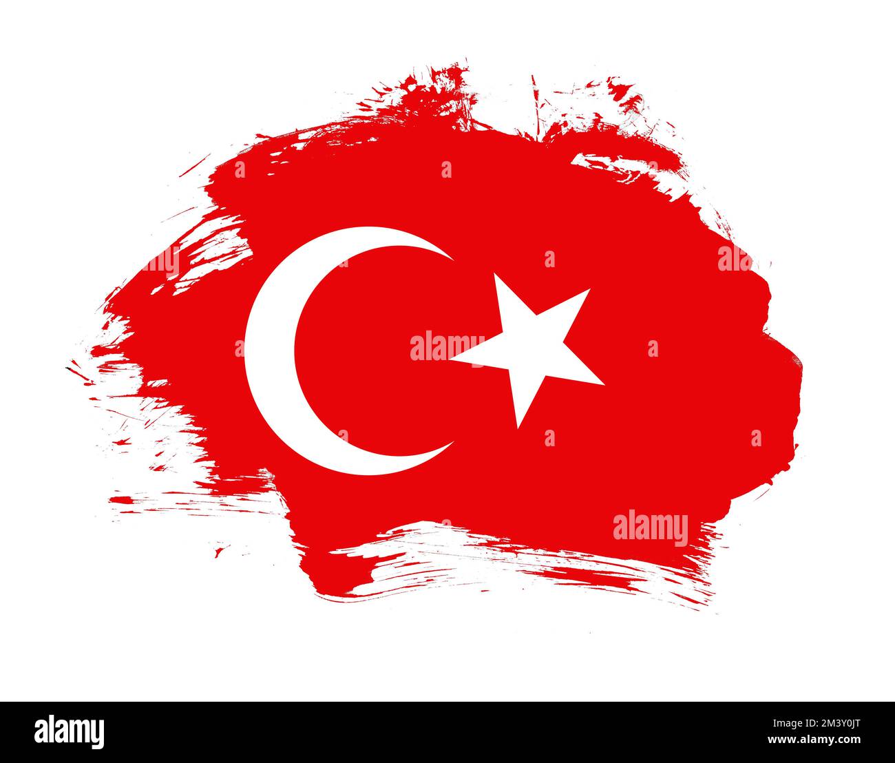 Turkish flag on background Cut Out Stock Images & Pictures - Alamy
