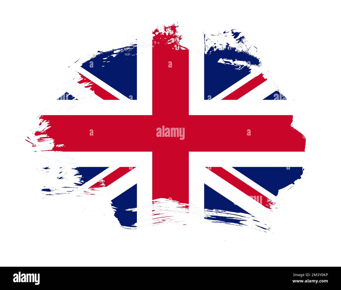 United kingdom flag painted on minimal brush stroke background Stock ...