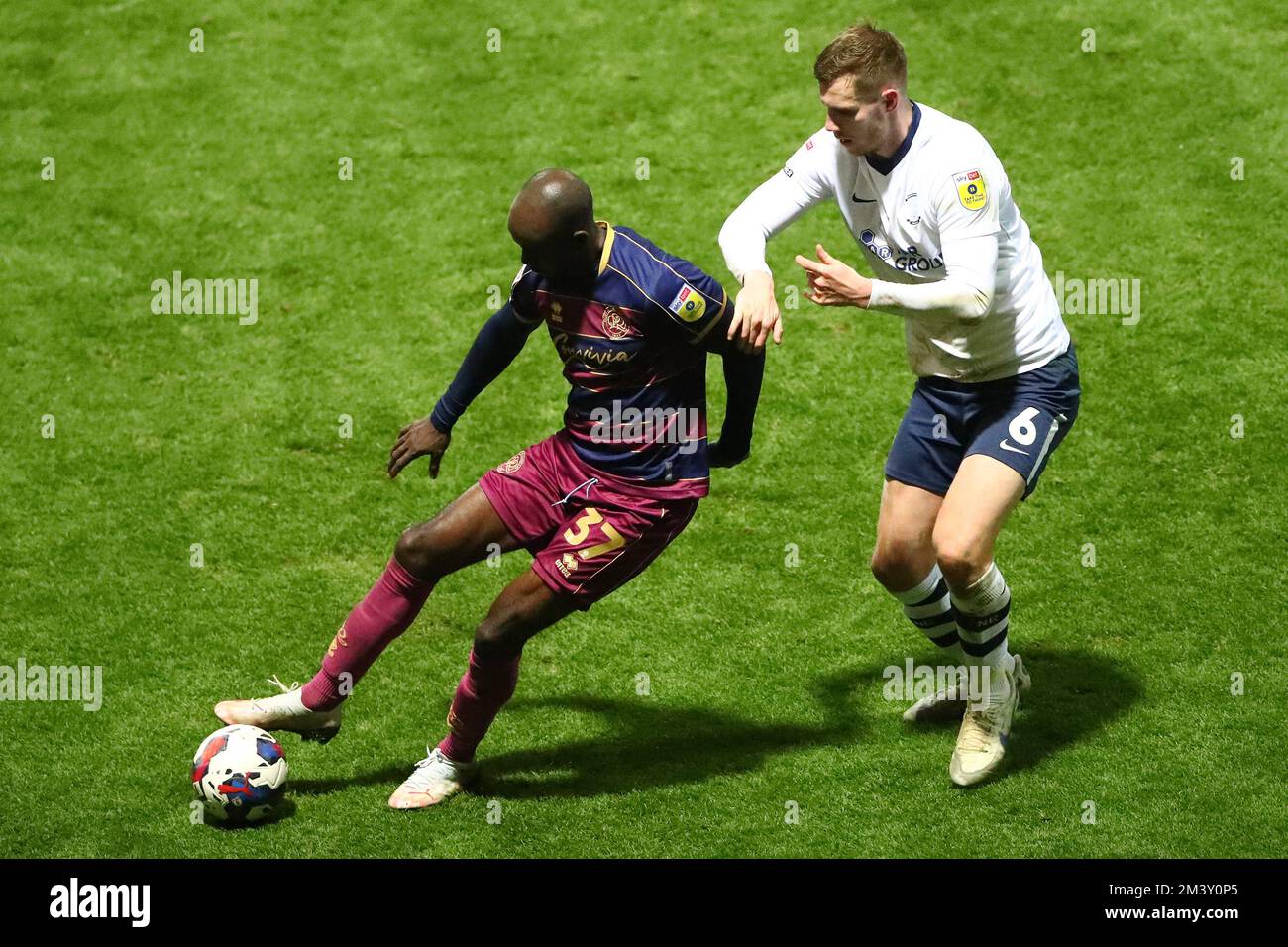 Queens Park Rangers' Albert Adomah (left) and Preston North End's Liam ...